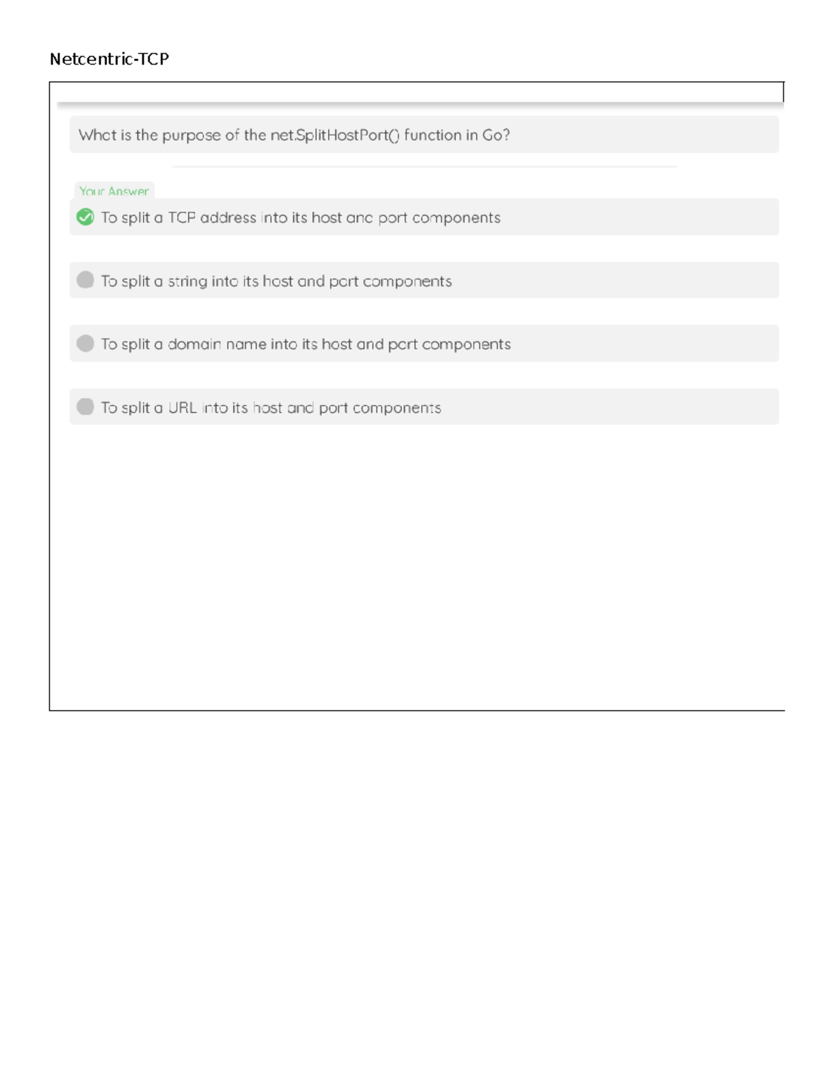 Netcentric-TCP - Quizizz - What is the purpose of the net() function in ...