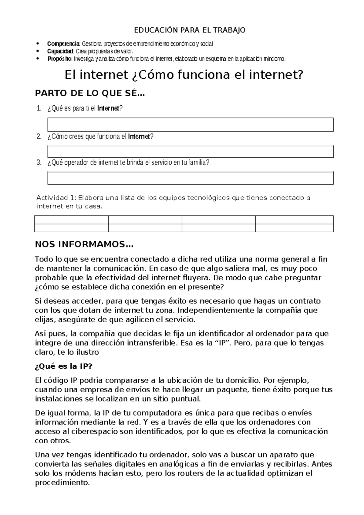1EPT 2023 Internet - FSDFSDFSD - EDUCACIÓN PARA EL TRABAJO Competencia ...