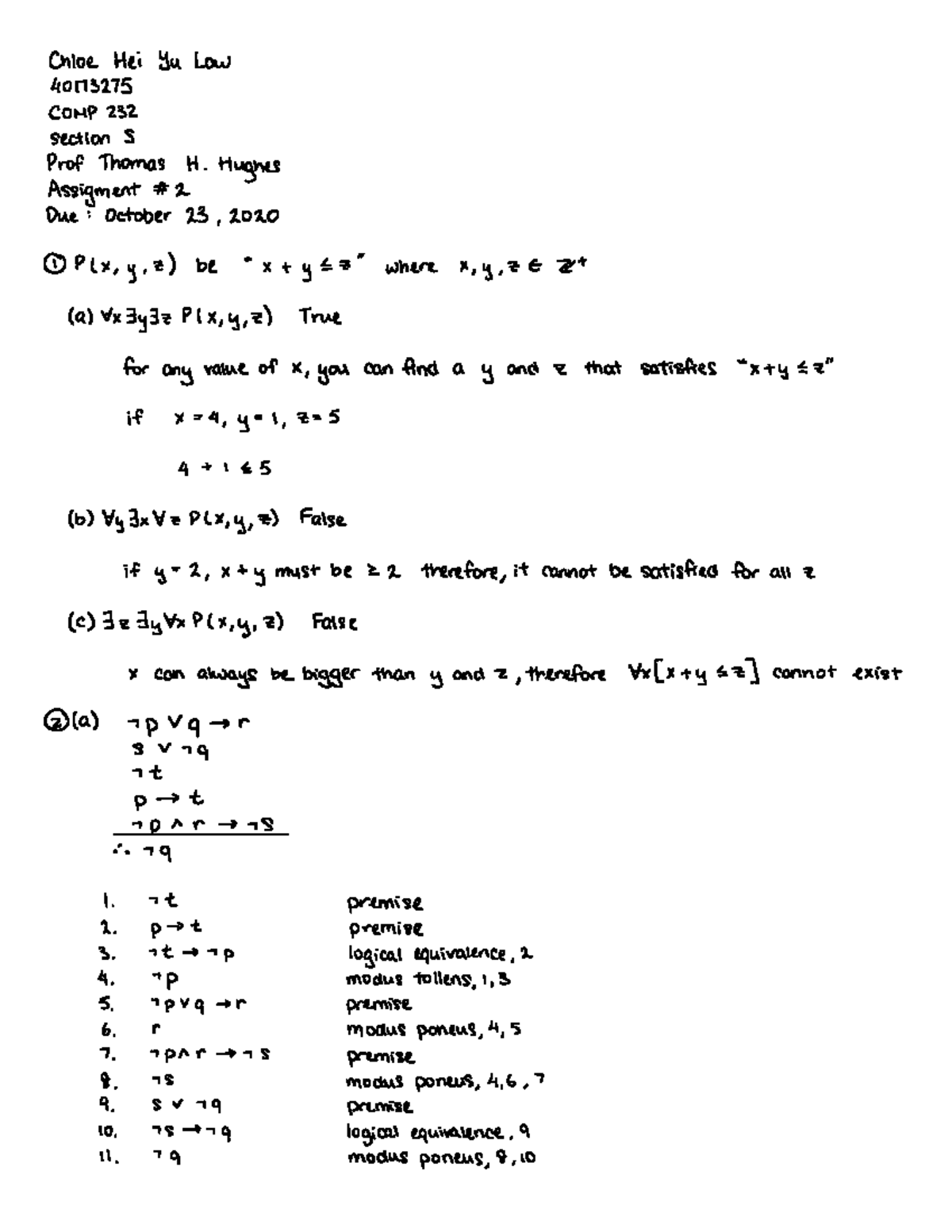 Assignment-2 - 1.1 Propositional logic 1.2 Applications of ...