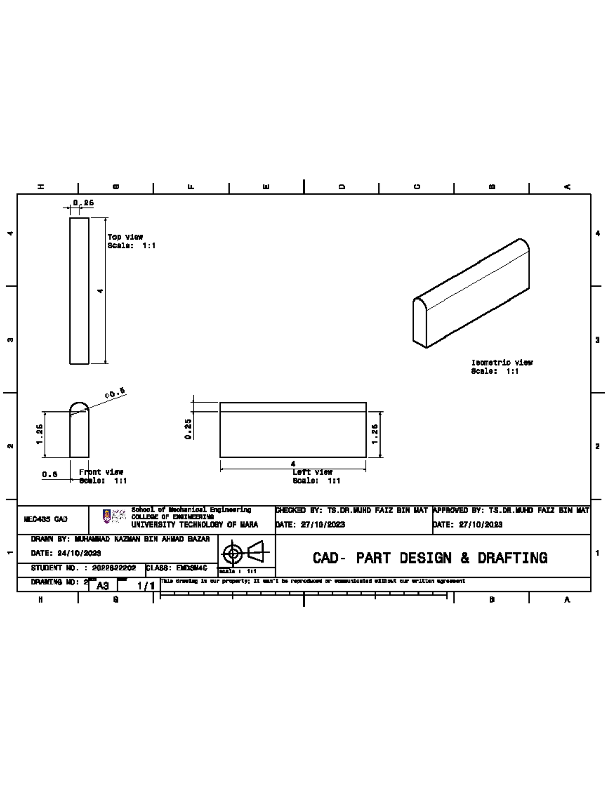 Drafting Part 2 Practice Computer Aid Design Studocu