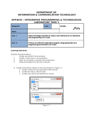 Lab Activity - Integrative Programming - LAB 1(i): Applet Learning Outcomes By the end of this ...