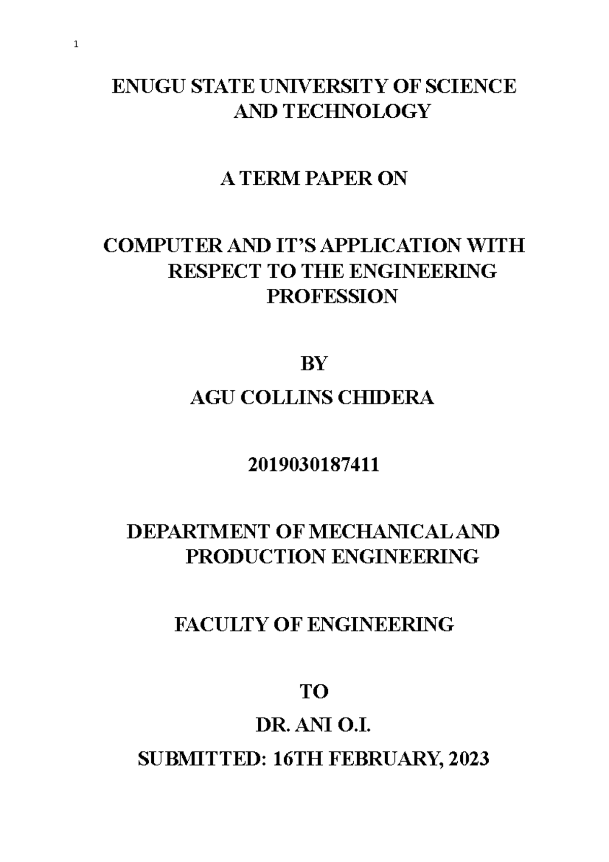 Collins - computer and its application with respect to engineering term ...