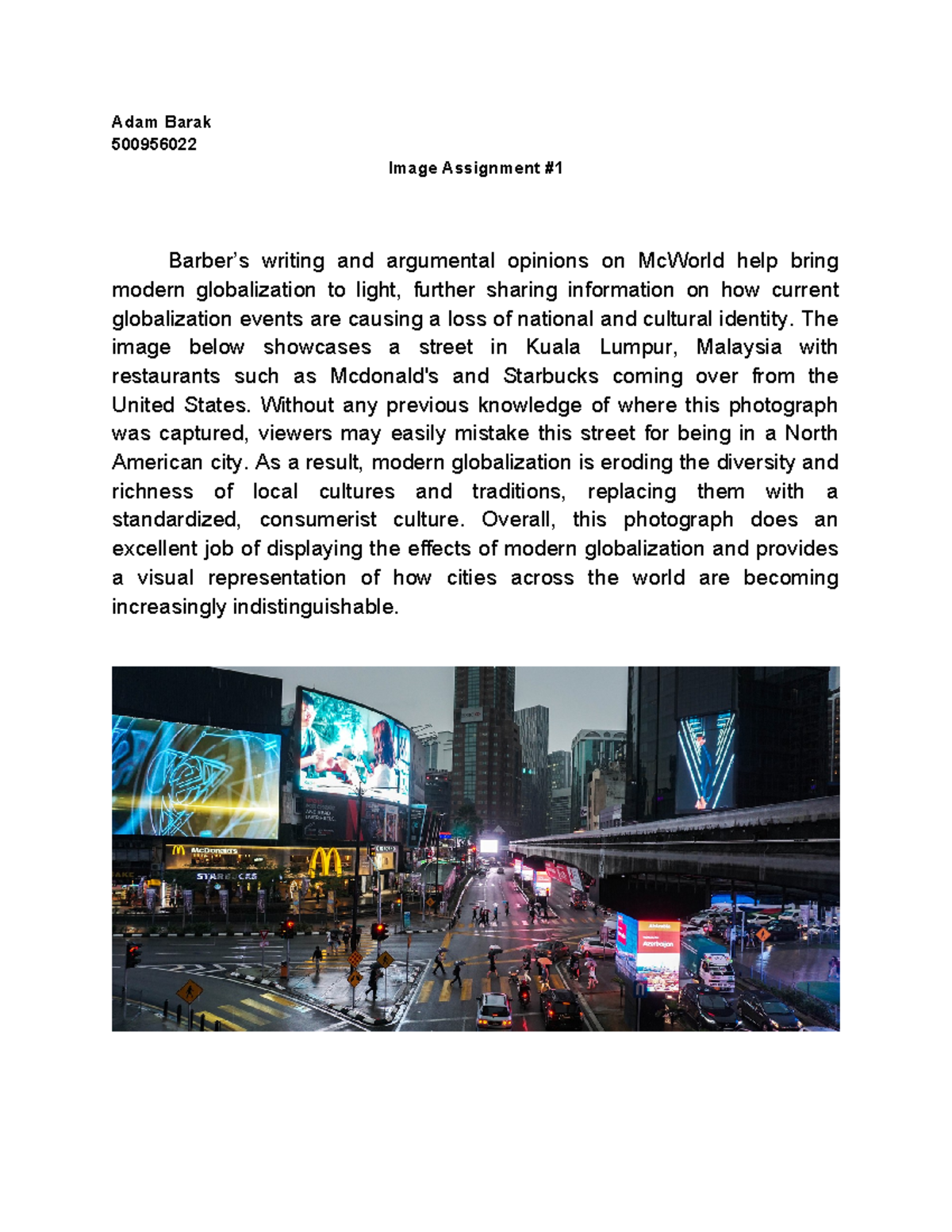 Image Assignment #1 - fefefef - Adam Barak 500956022 Image Assignment ...