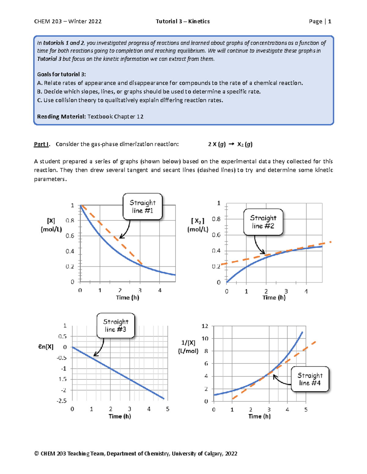 Tutorial 3 - Practice Questions w22 - CHEM 203 - UCalgary - Studocu