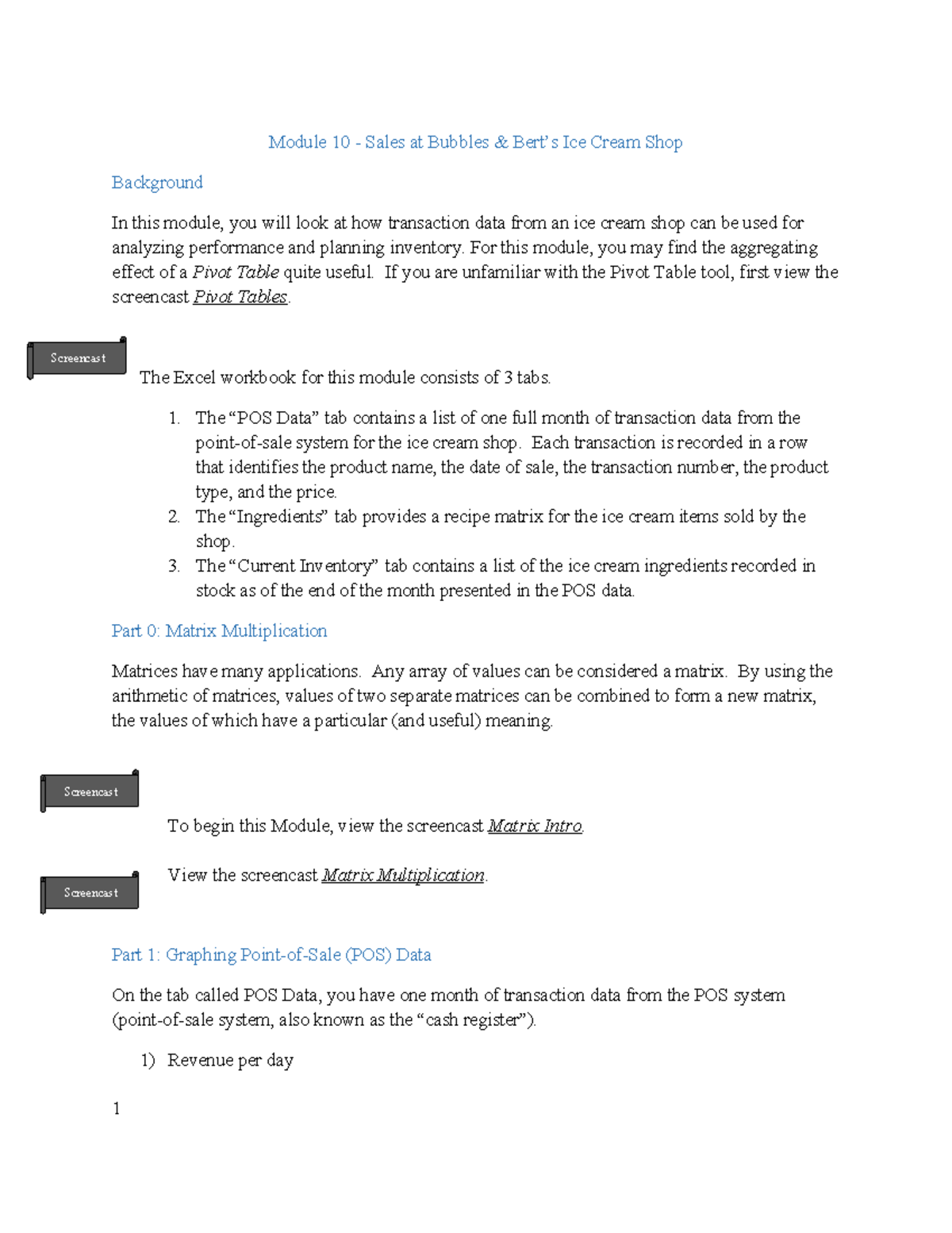 Module 10 Chapter-F2F - Mod 10 - Module 10 - Sales at Bubbles & Bert’s ...