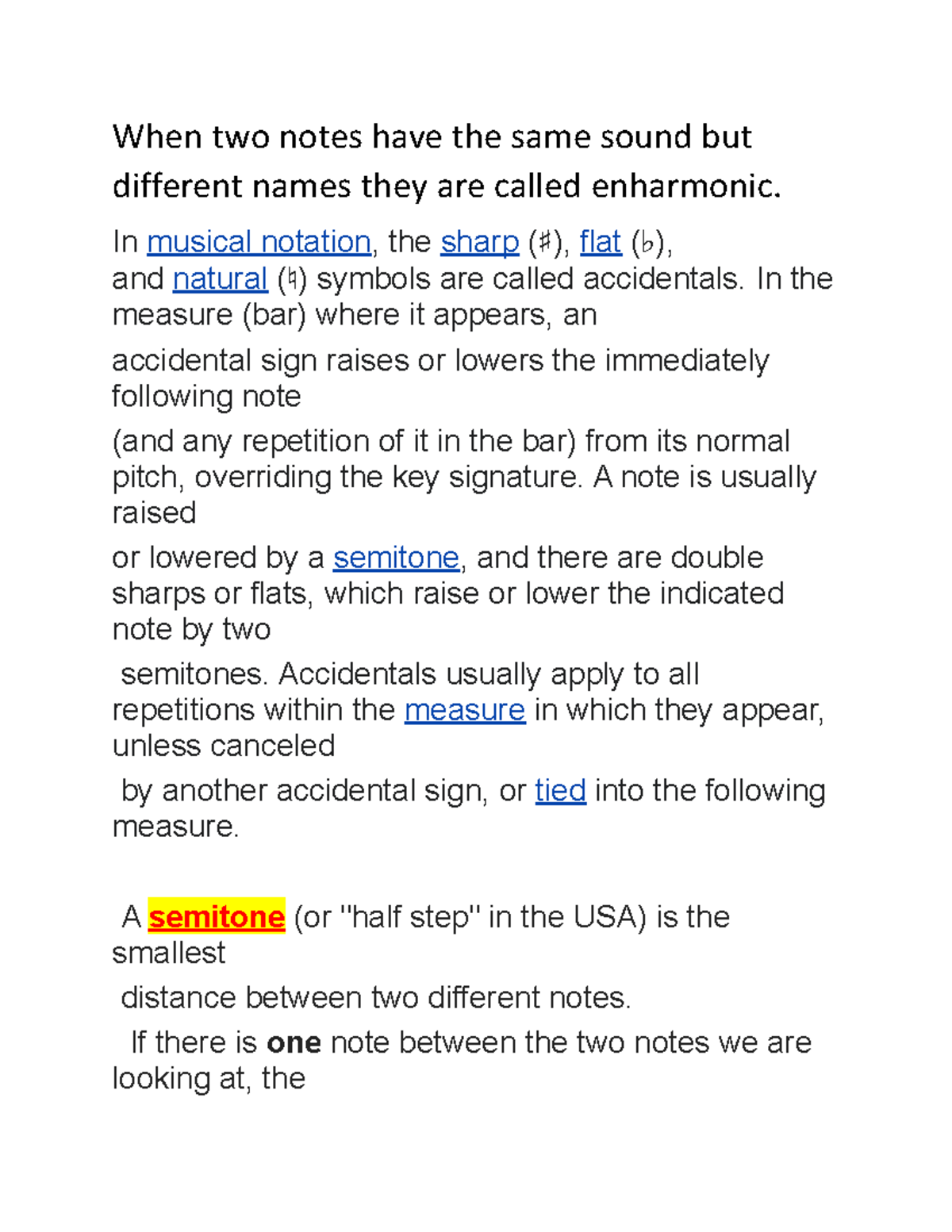 Form 4 notes - covers areas such as key signature, time signature ...