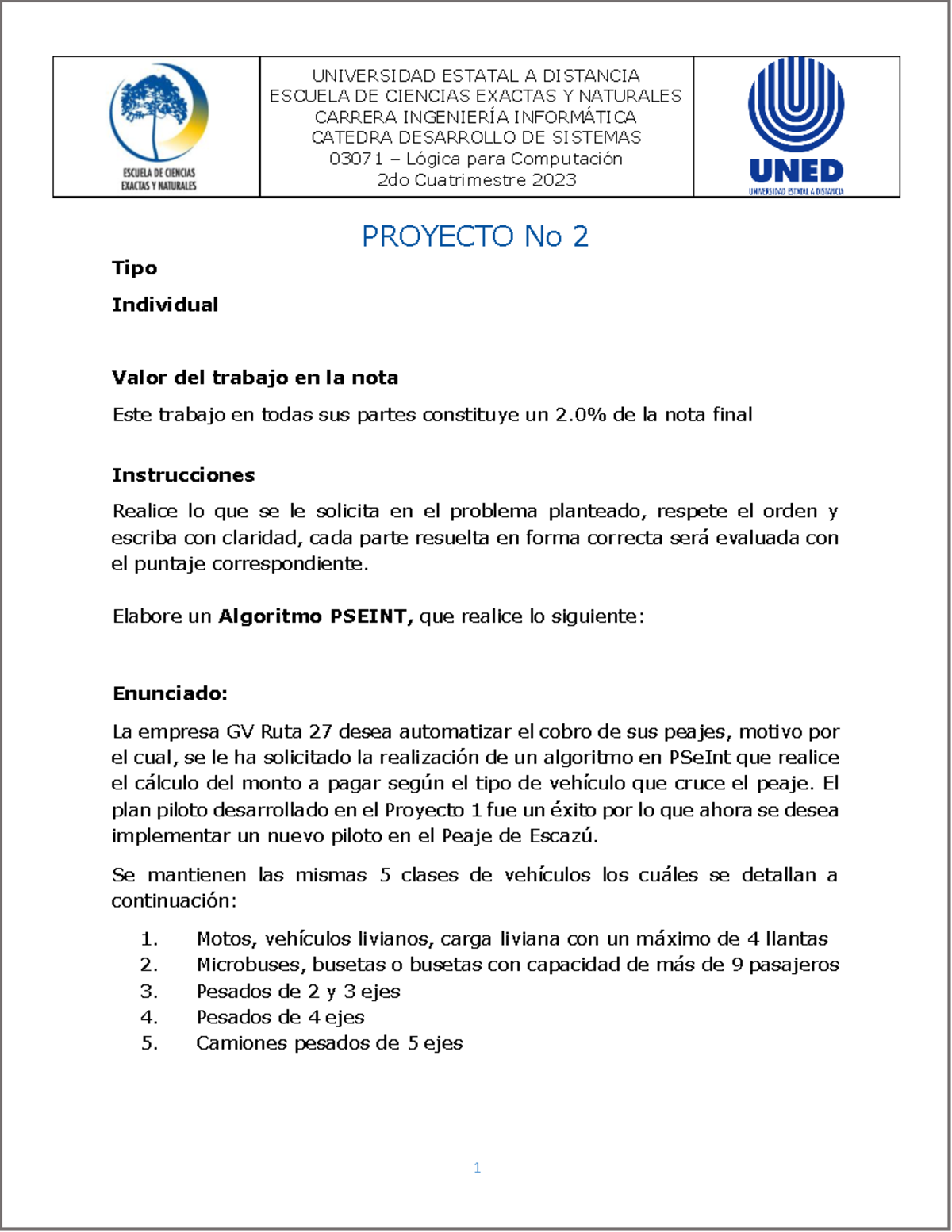 2023-2C - Proyecto No 2 - 0 3071 - ESCUELA DE CIENCIAS EXACTAS Y ...