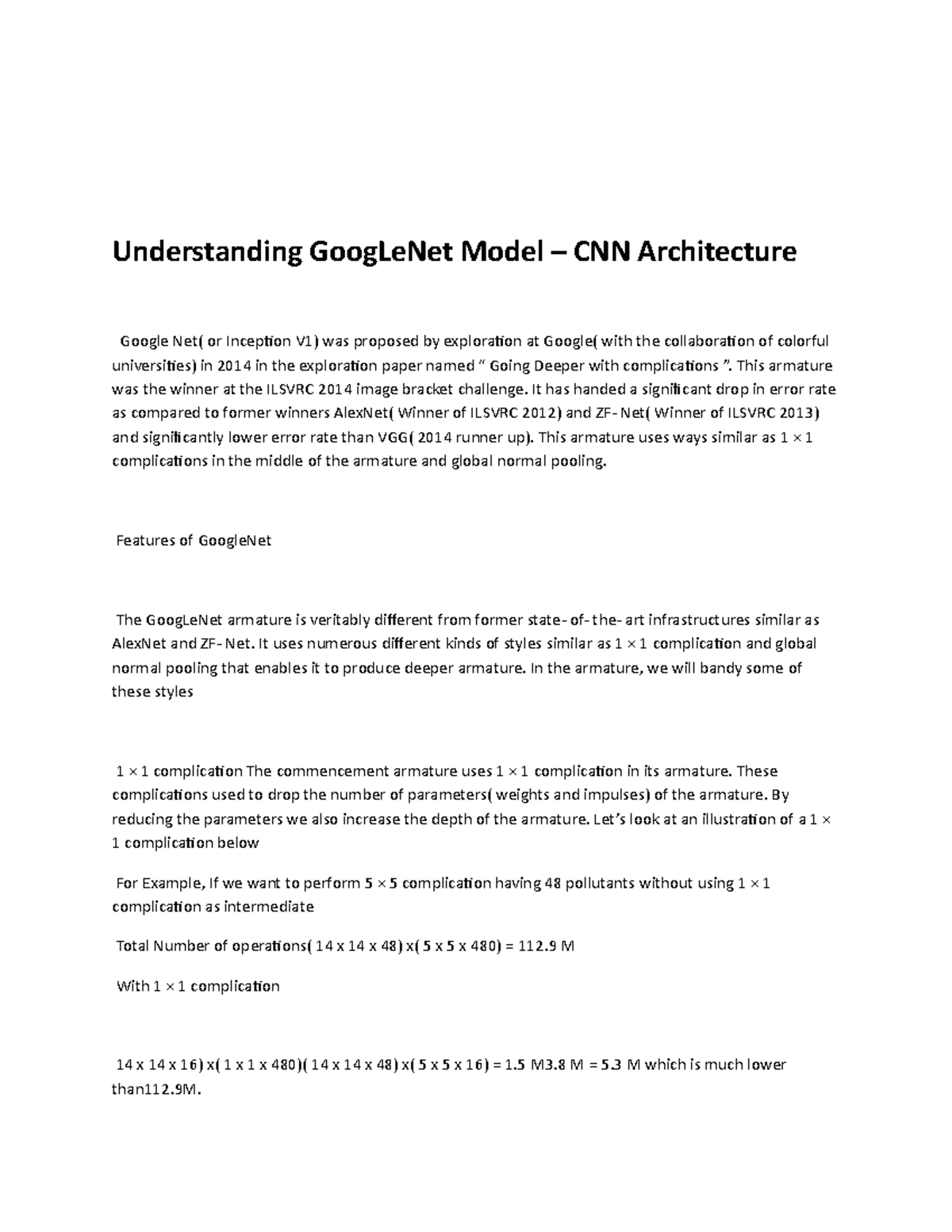 Understanding Goog Le Net Model – CNN Architecture - Understanding ...