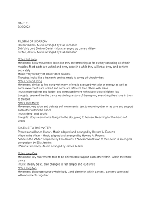 Take home write up #5 West Side Story - Dan 101 4/4/ Take home write up ...