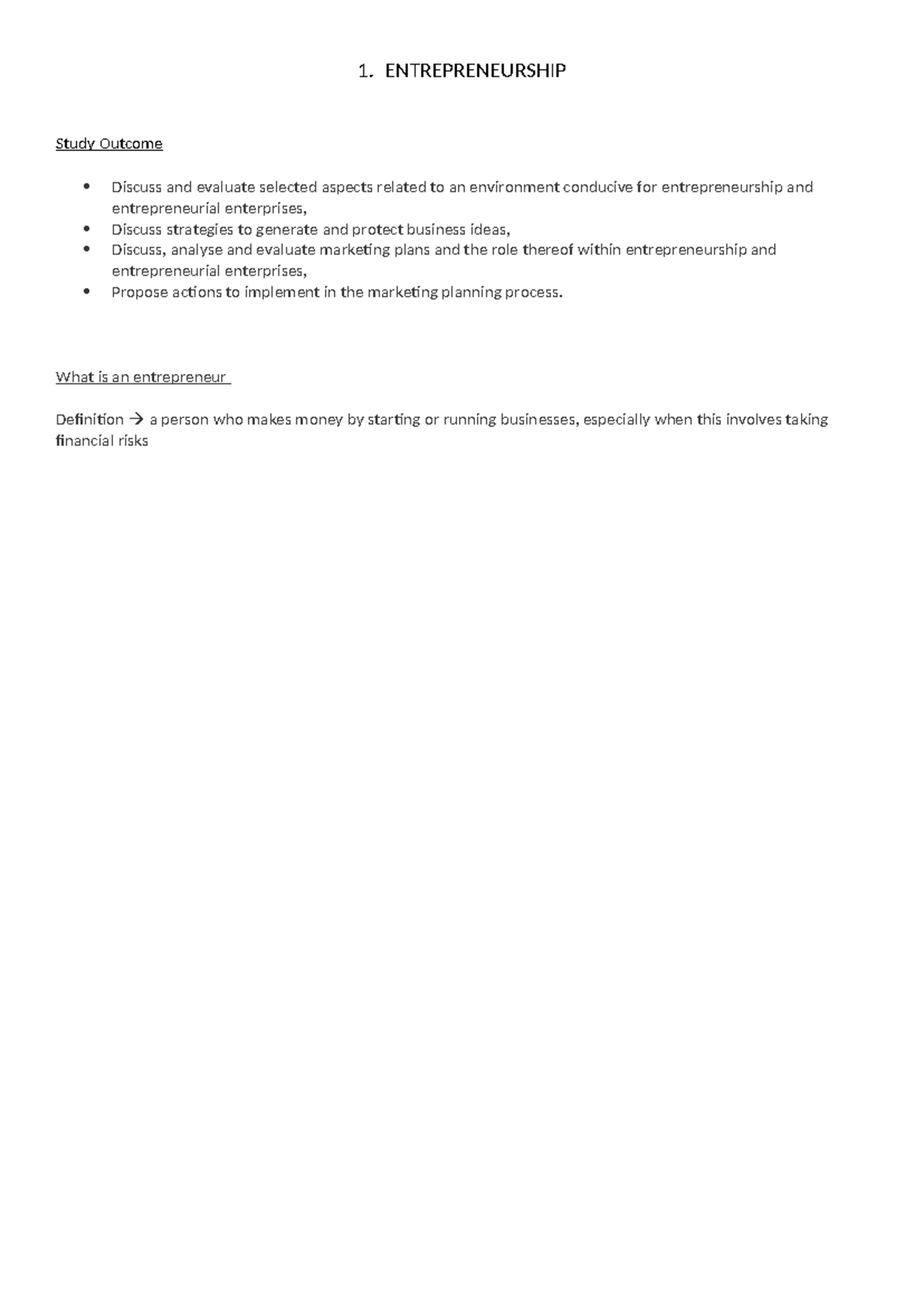 Entrepreneurship new - Summary Basic Business Science - 1 ...