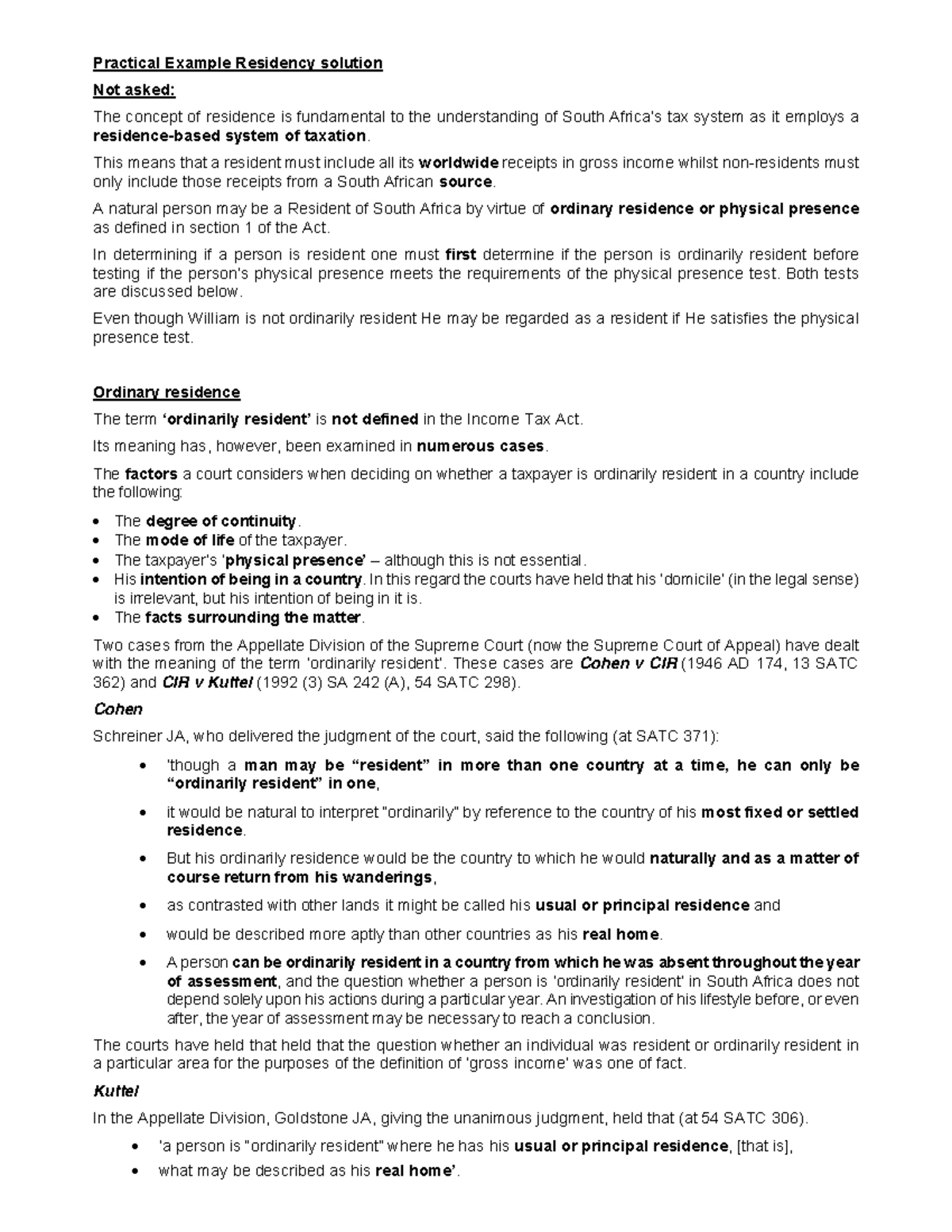 Practical Example Residence Solution - Practical Example Residency ...