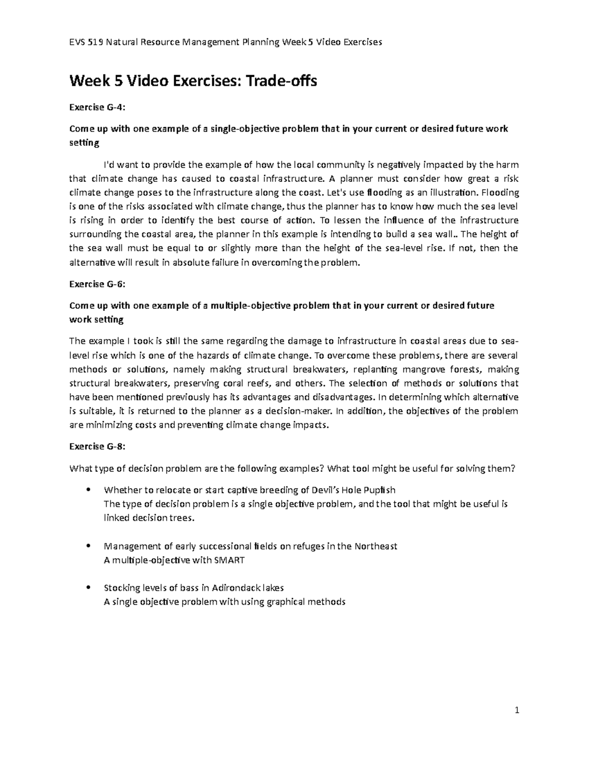 EVS 519 Week 5 Video Exercises - EVS 519 Natural Resource Management ...
