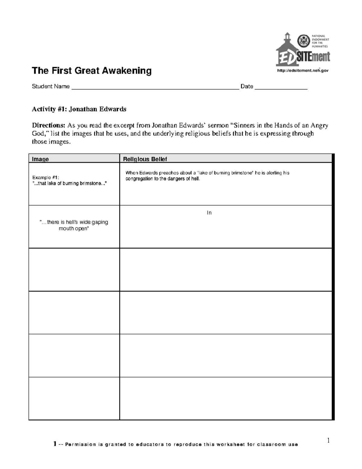 Sinners in Hand of Angry God - Apush - Edited - The First Great ...