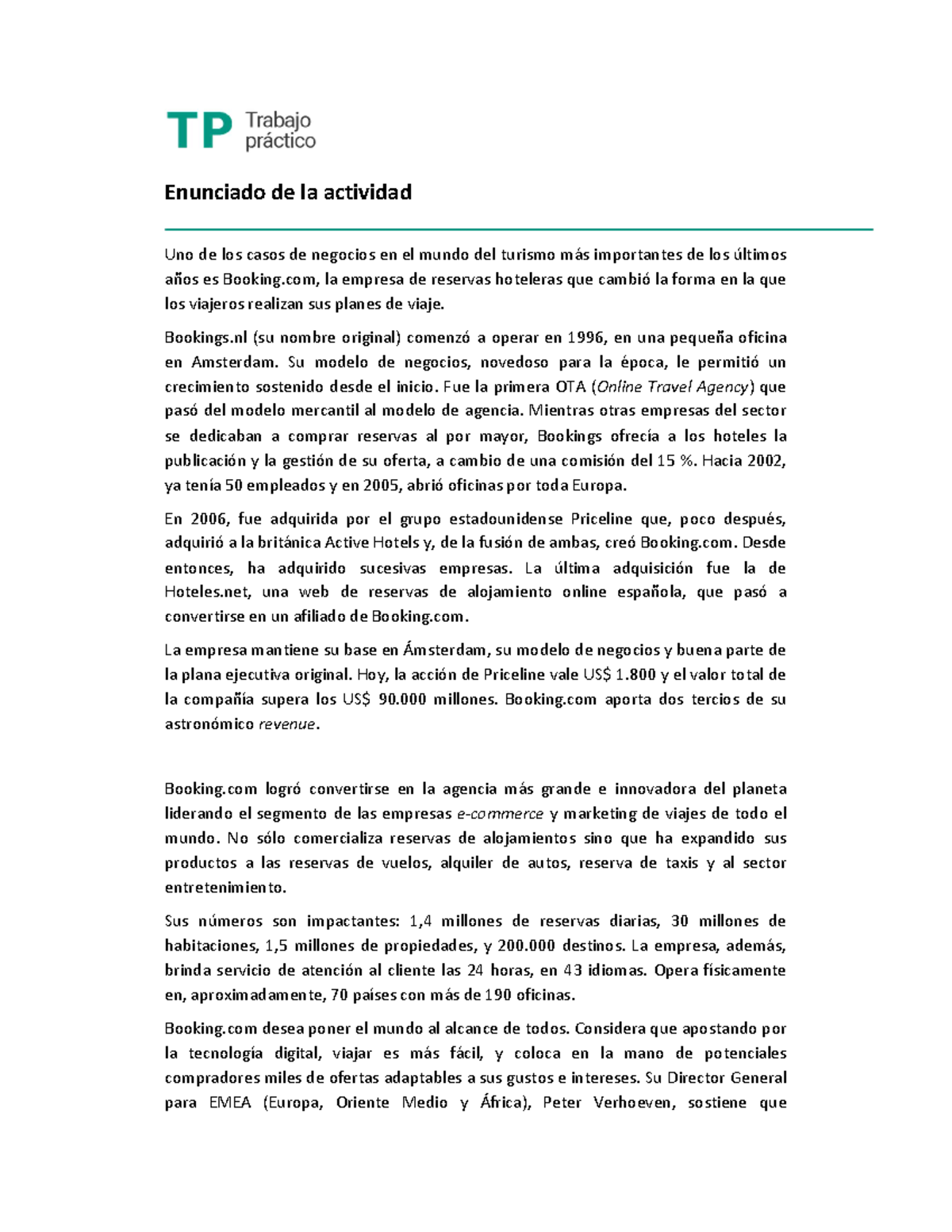 TP1 - Enunciado de la actividad - Warning: TT: undefined function: 32 Enunciado de la actividad ...