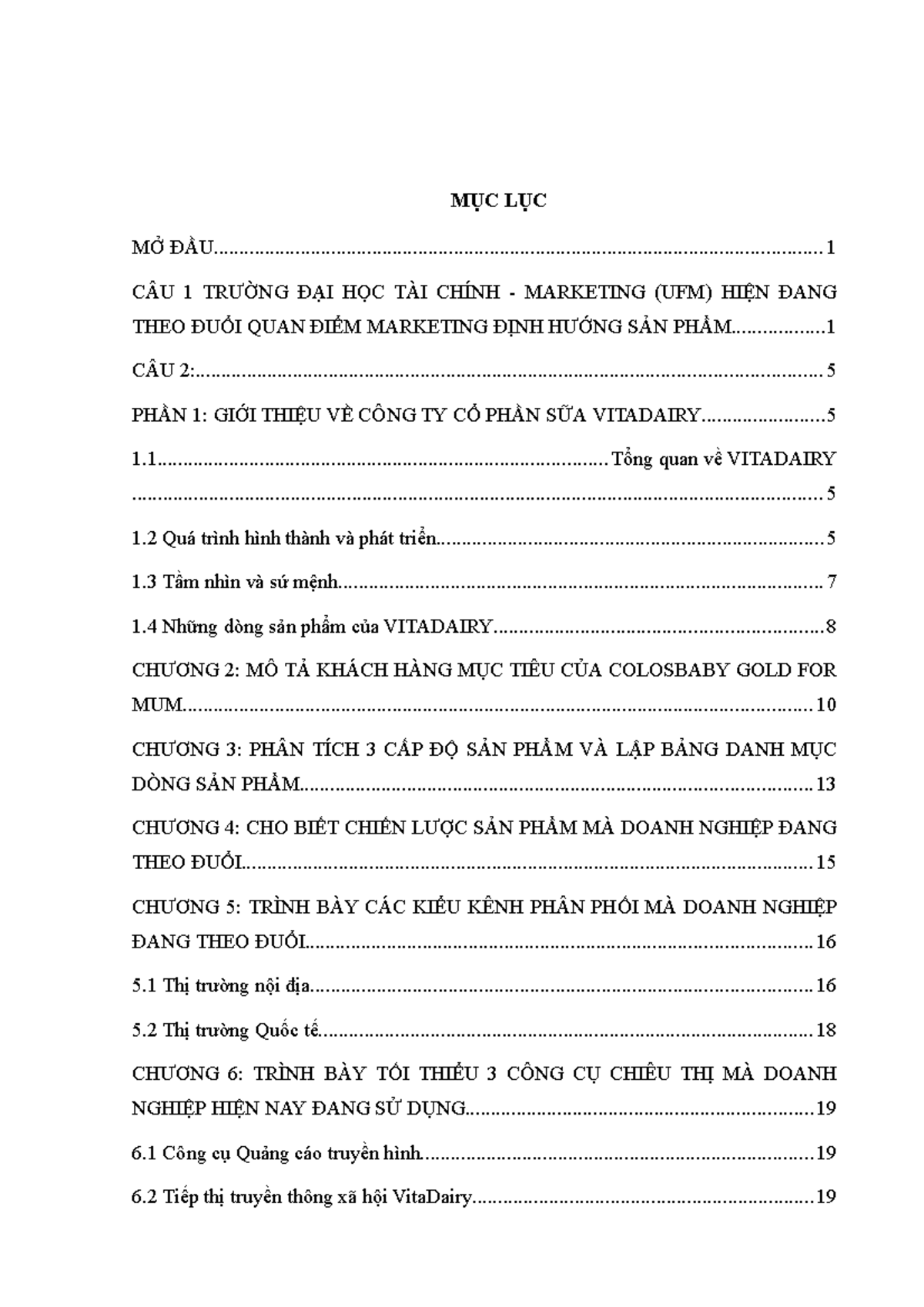 Marketing-NGUY N-L mới - MỤC LỤC MỞ i - Studocu