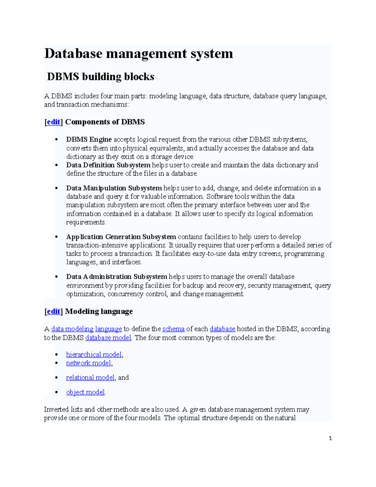 Health Information system - Database management system DBMS building ...