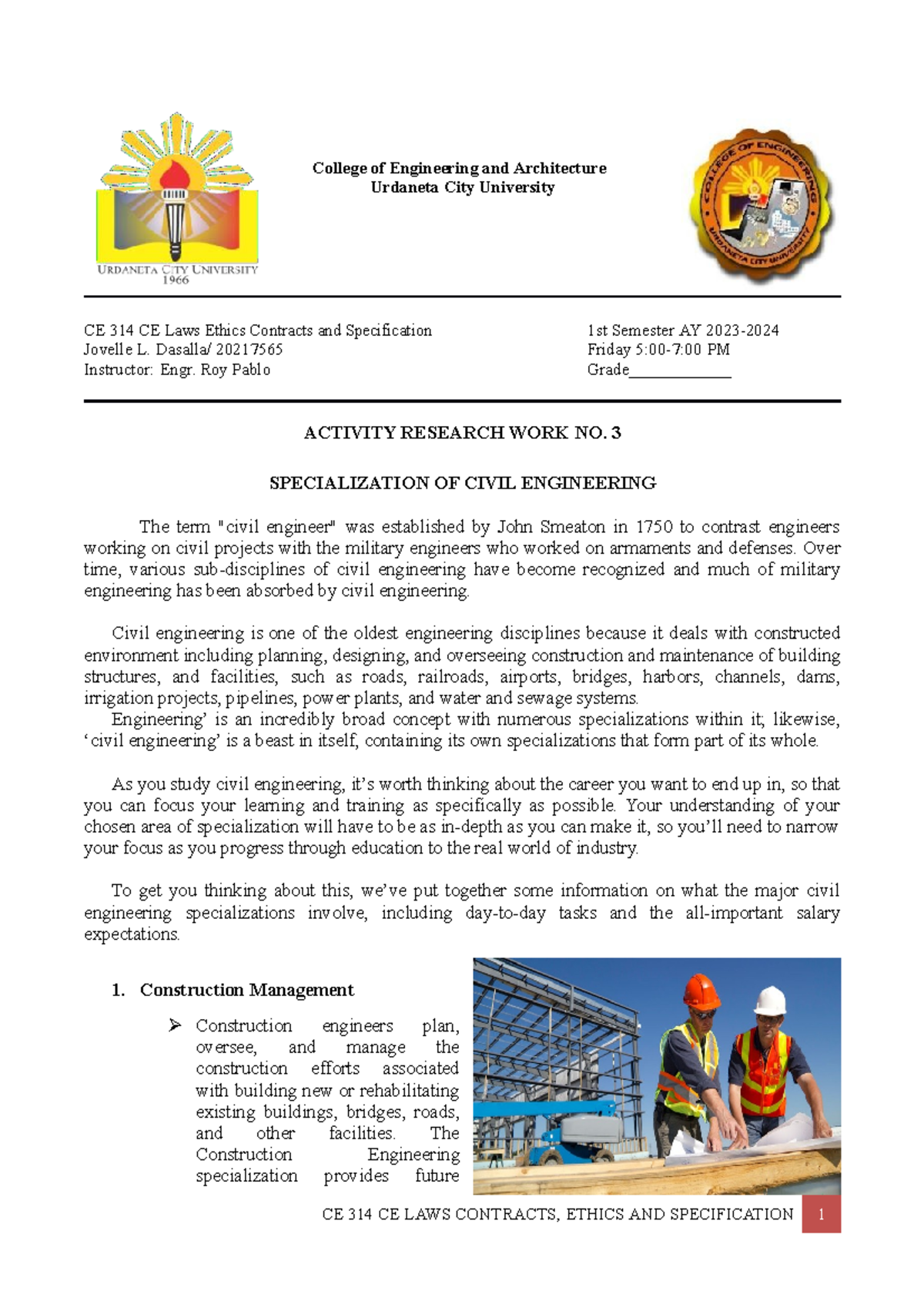 CE-Law - none - College of Engineering and Architecture Urdaneta City ...