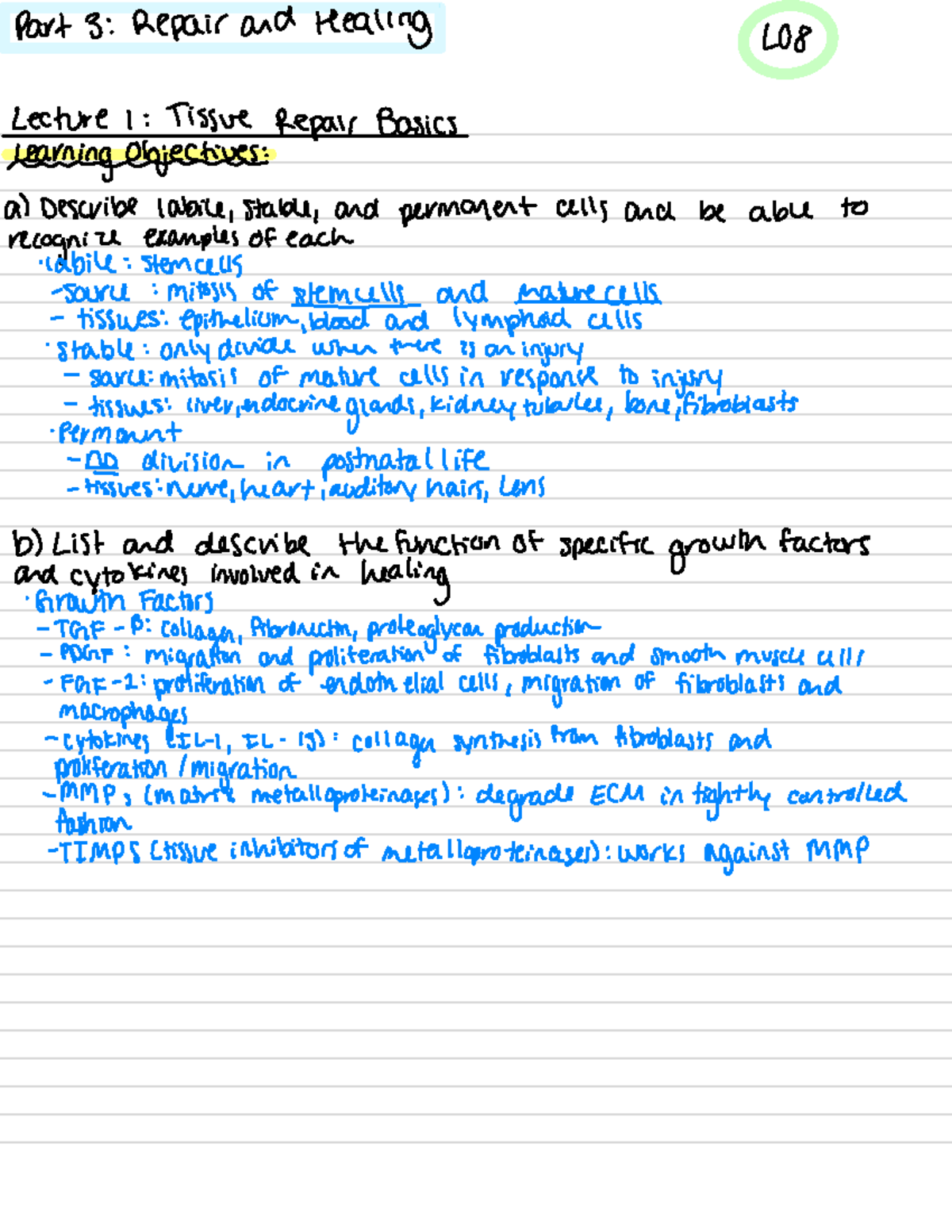 BLD 204 SS19 2 - learning objectives - part 3 : Repair and Heating Log - Studocu