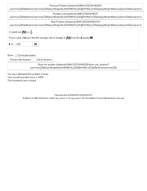 Chapter 7a answers - Lecture notes 7a - /. lVIA123, Chapter 7a: Related ...