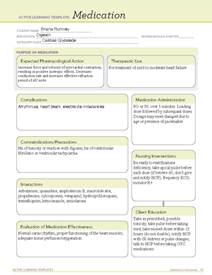 Medication Levofloxacin - ATI - ACTIVE LEARNING TEMPLATES THERAPEUTIC ...