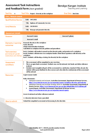 Chcccs 004 - it an assessment - Assessment Tasks Outcome Unit ...
