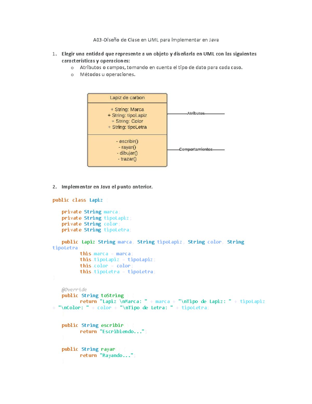 A03-Diseño de Clase en UML para implementar en Java - Elegir una ...