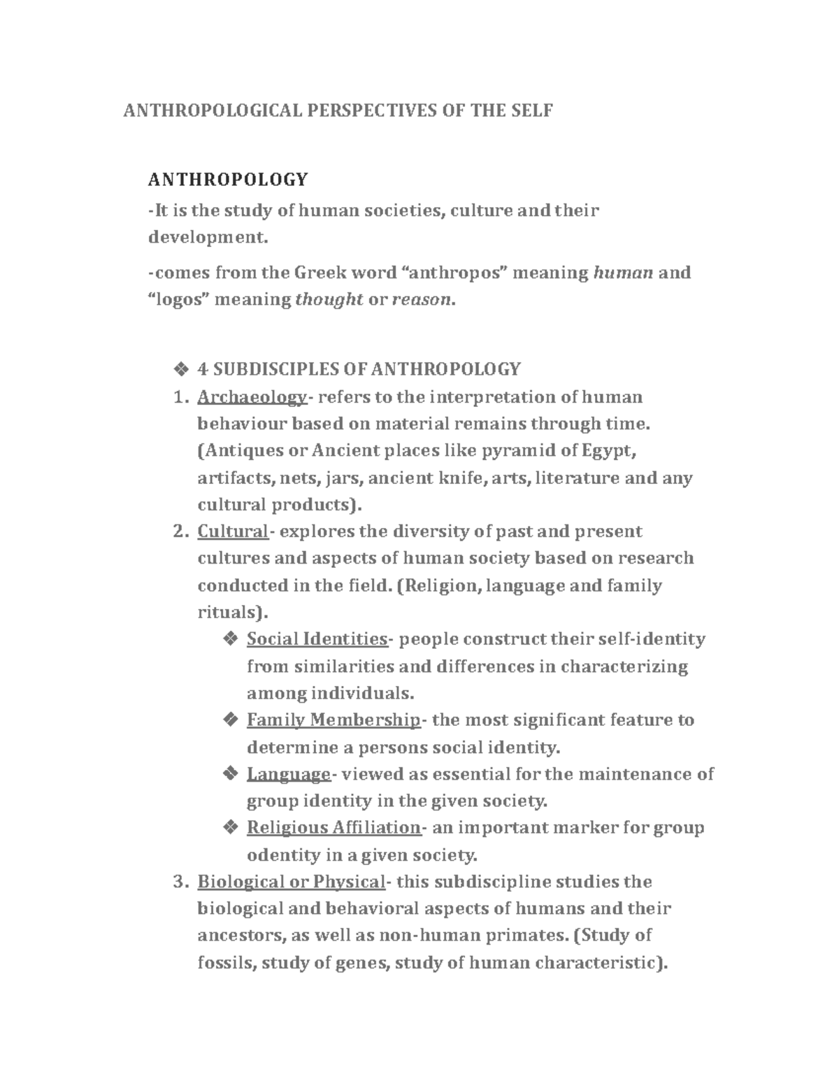 Inbound 808931356137100904 - ANTHROPOLOGICAL PERSPECTIVES OF THE SELF ...