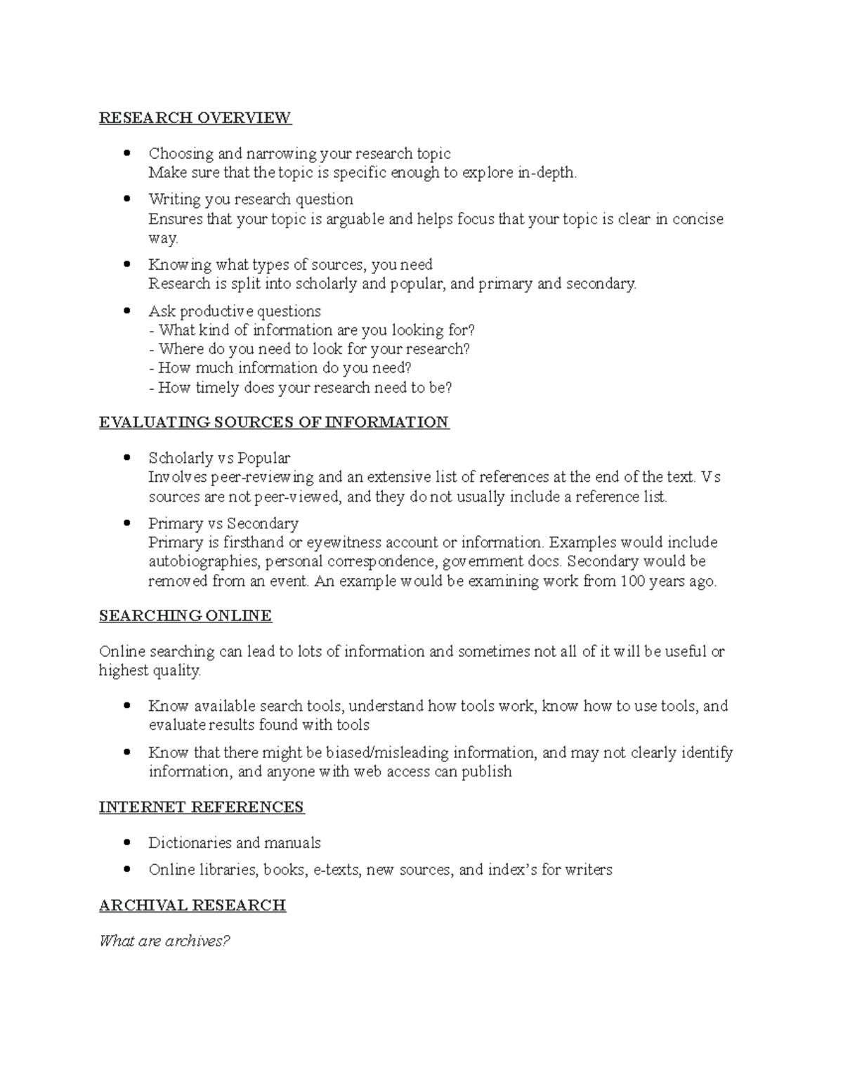 ENGL1302-Research And Citation Reading Assignment - RESEARCH OVERVIEW ...