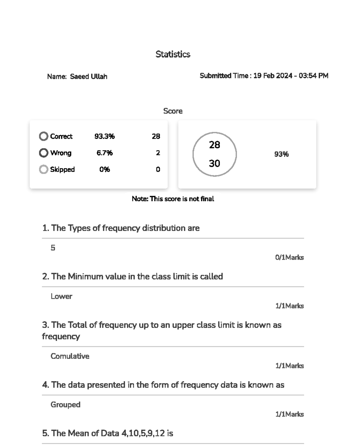 MID paper - Secondary education - Studocu