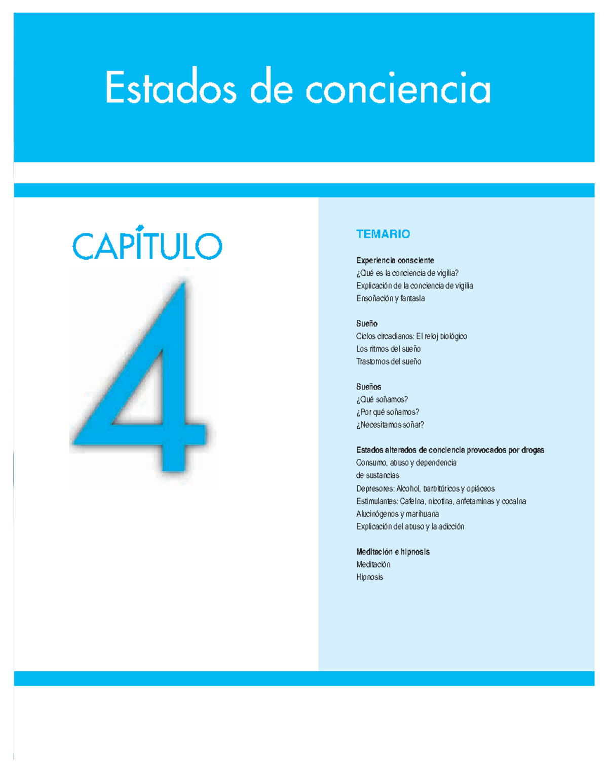 Psicologia (Morris)conciencia cap.4 - Estados de conciencia TEMARIO ...
