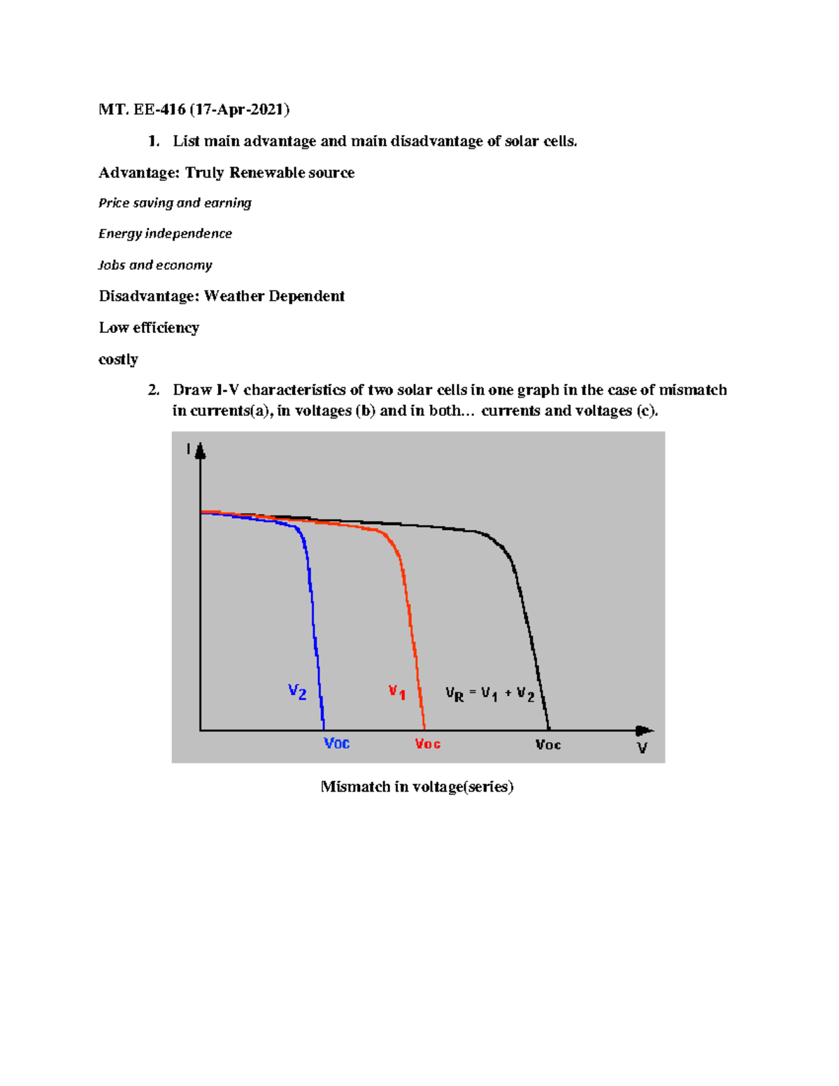 Final Final Exam Mt Ee 416 17 Apr 2021 1 List Main Advantage And Main Disadvantage Of