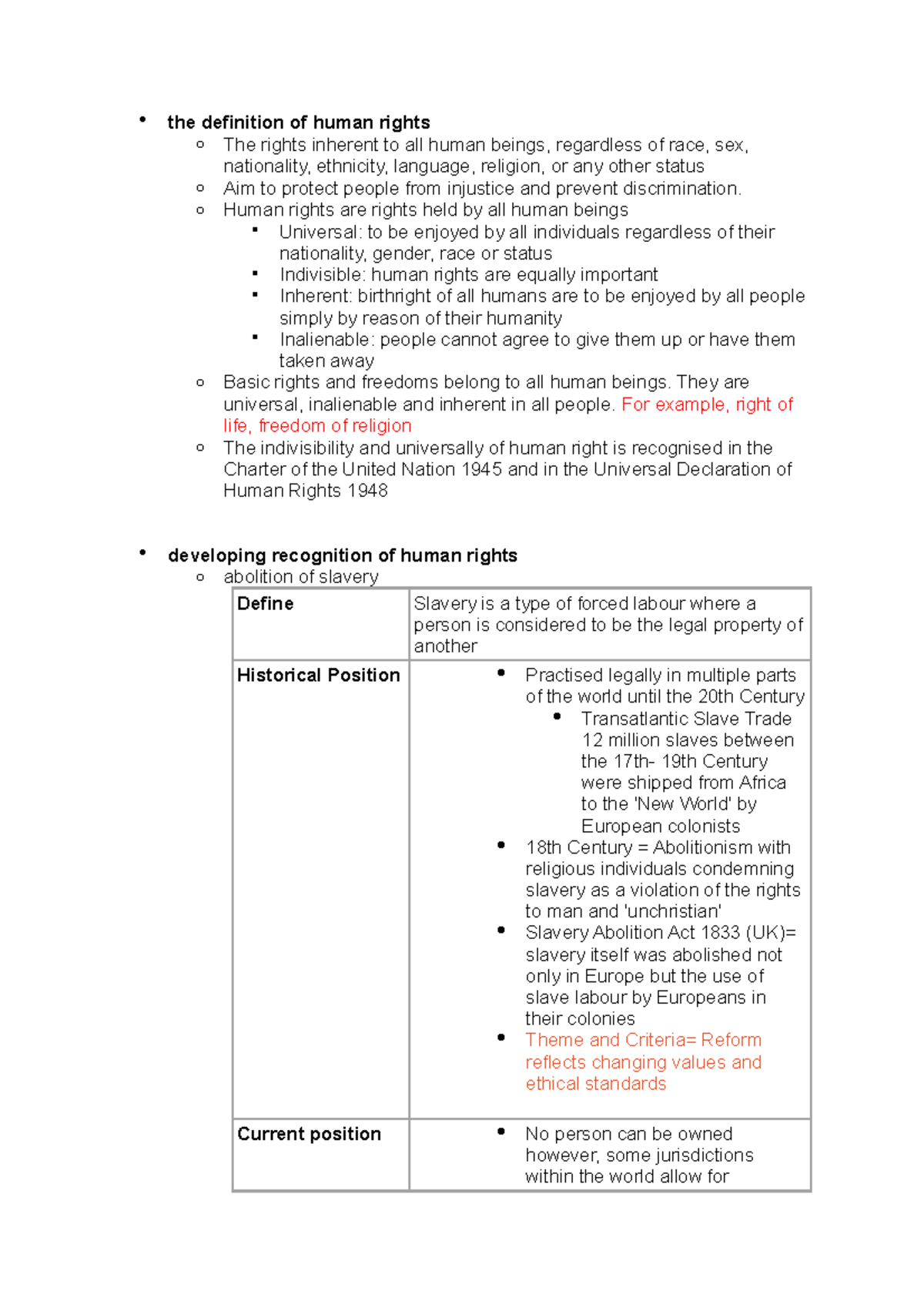 The Nature and development of human rights - the definition of human ...