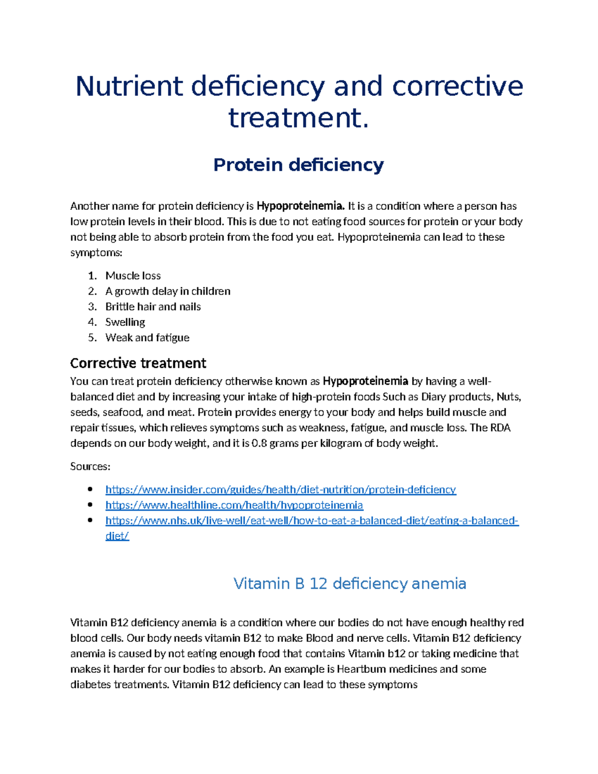 Corrective treatments - Nutrient deficiency and corrective treatment ...