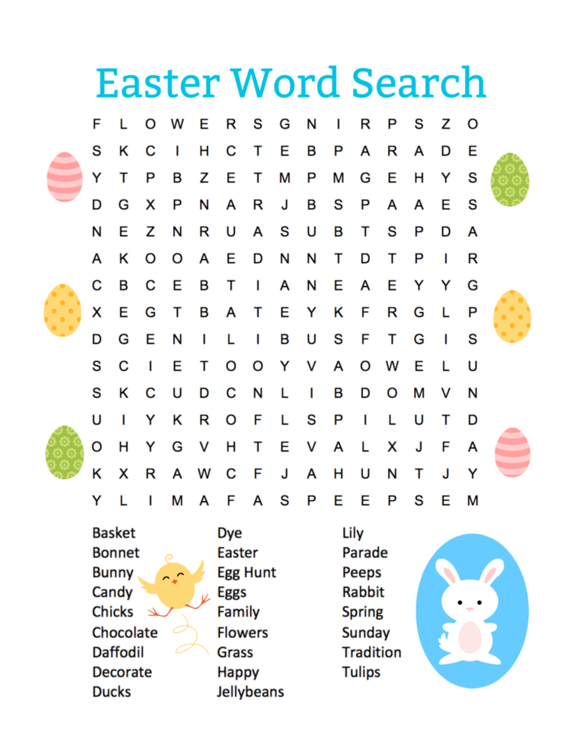 Easter Word Search Puzzle - science - Studocu