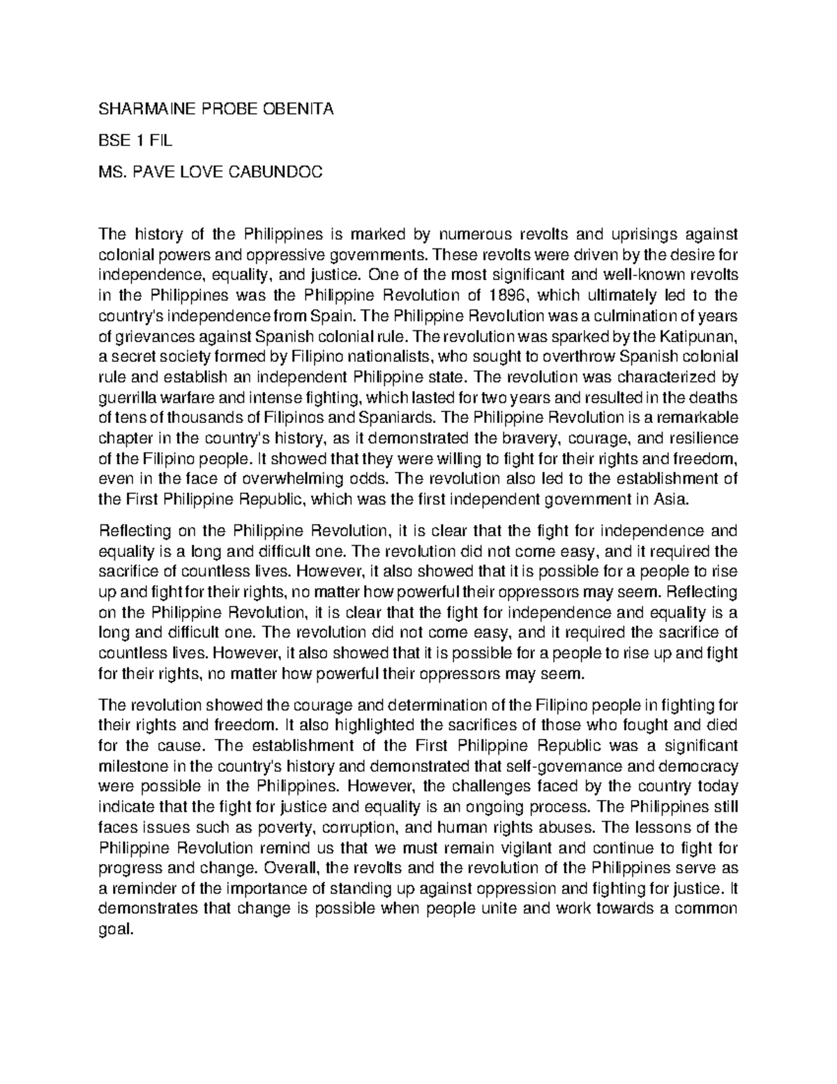 Atiga reflection - THIS WAS MY SOFT COPIES FOR EVERY REPORT - SHARMAINE ...