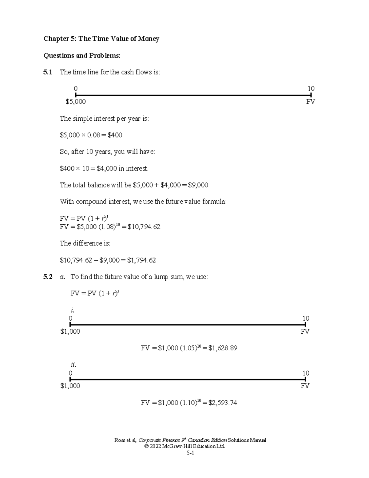 Chapter 5 practice - Chapter 5: The Time Value of Money Questions and ...