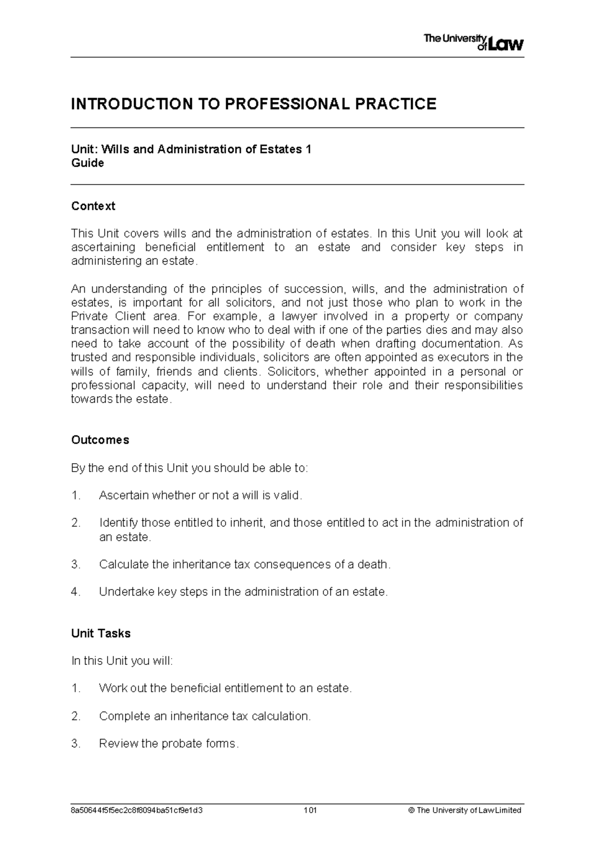 2425 ipp ws wills 01 ce01 guide - INTRODUCTION TO PROFESSIONAL PRACTICE ...