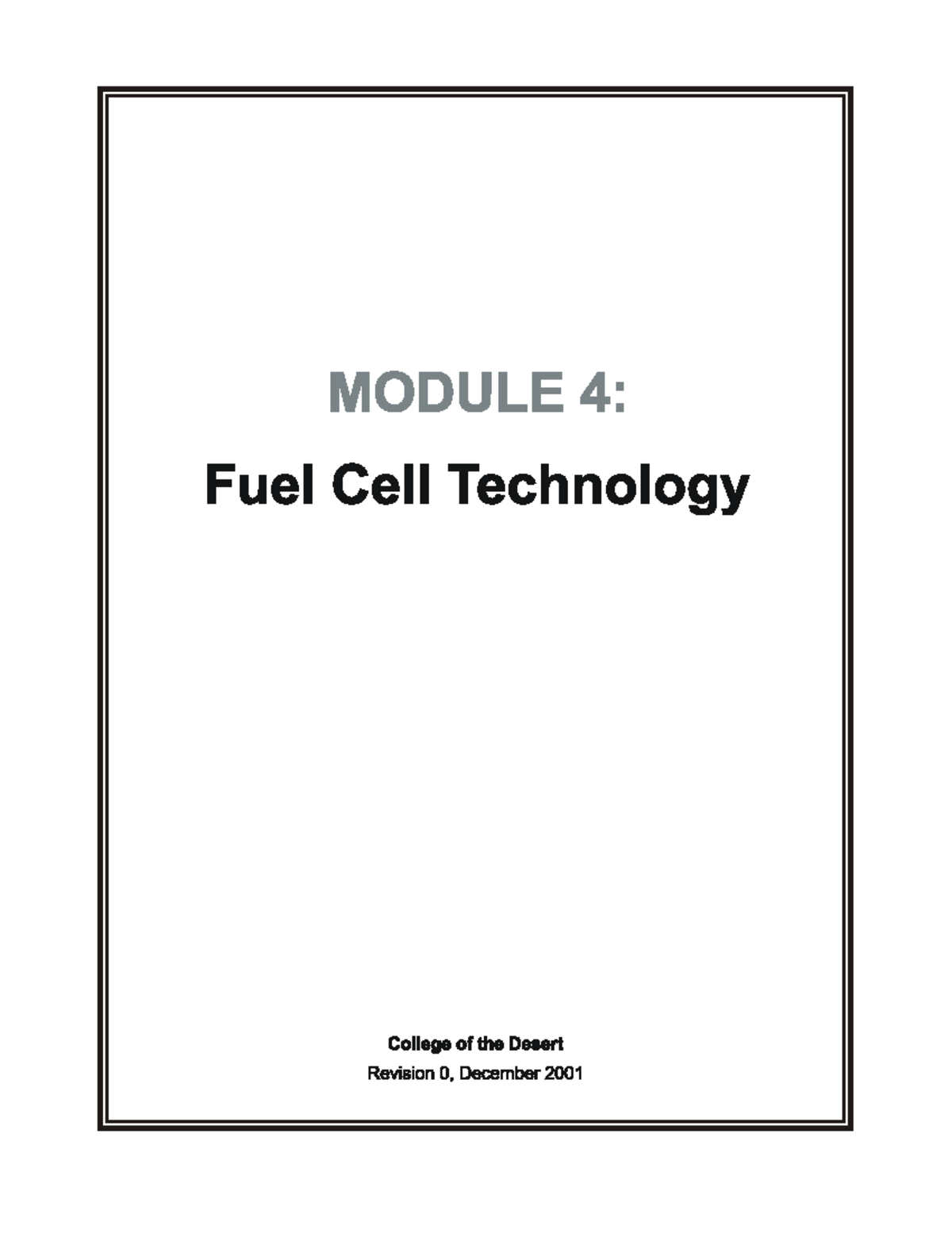 CHEM131 module 4 fuel cell - Hydrogen Fuel Cell Engines MODULE 4: FUEL ...
