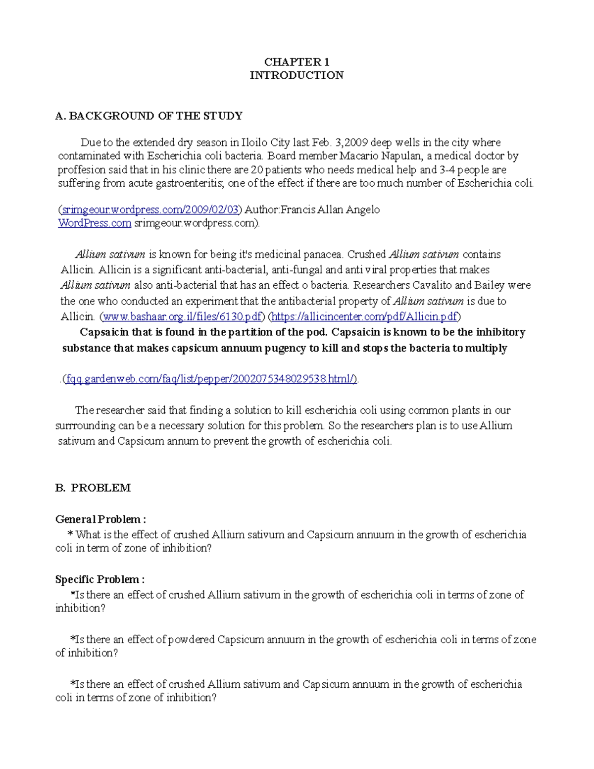 Study - CHAPTER 1 INTRODUCTION A. BACKGROUND OF THE STUDY Due to the ...