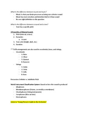 MUS 101 Exam 1 Questions and Answers - Study Guide - Study Questions 1 ...