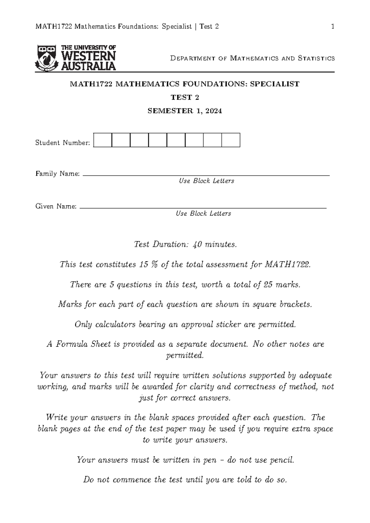 MATH 1722 Test 2 - math 1722 2024 sem 1 test 2 - Department of ...