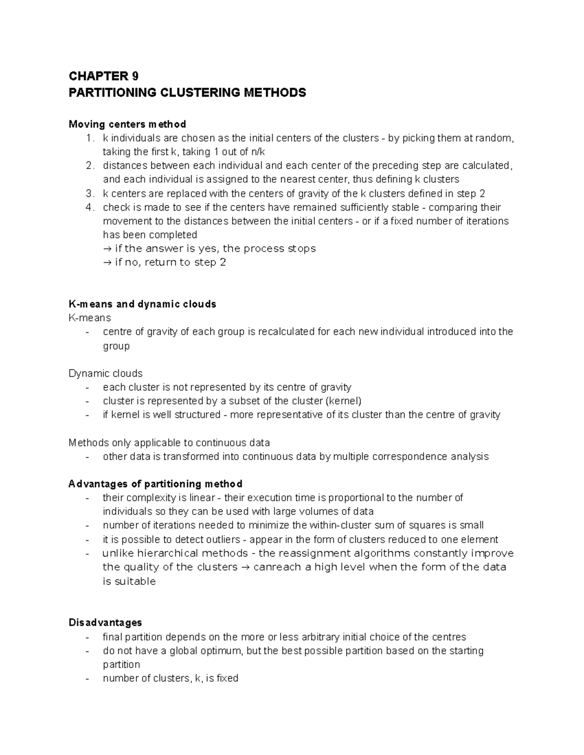 MRA - SAS, Clustering types - CHAPTER 9 PARTITIONING CLUSTERING METHODS ...