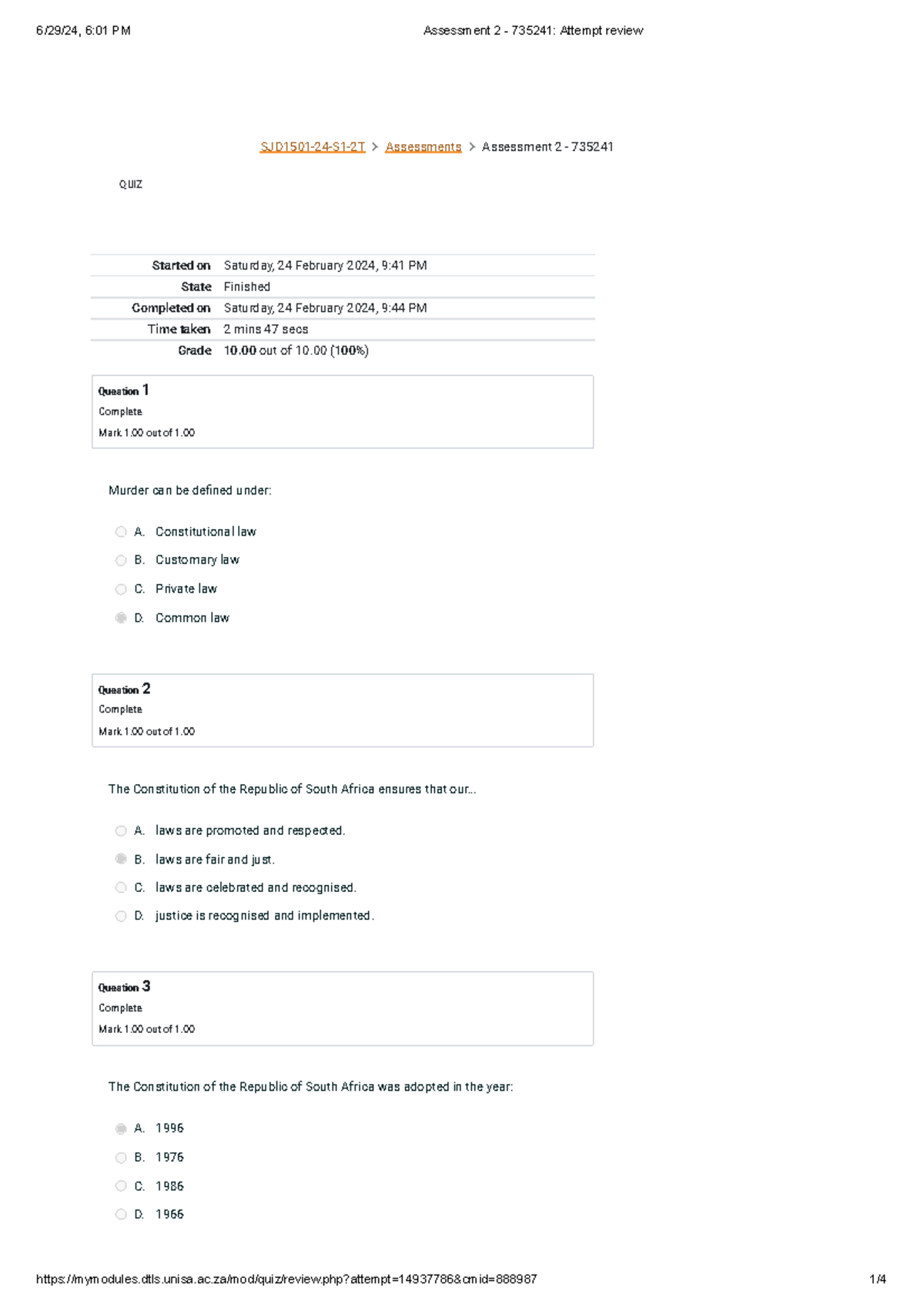 SJD 1501 Assessment 2 Attempt 2 - SJD1501-24-S1-2T Assessments ...