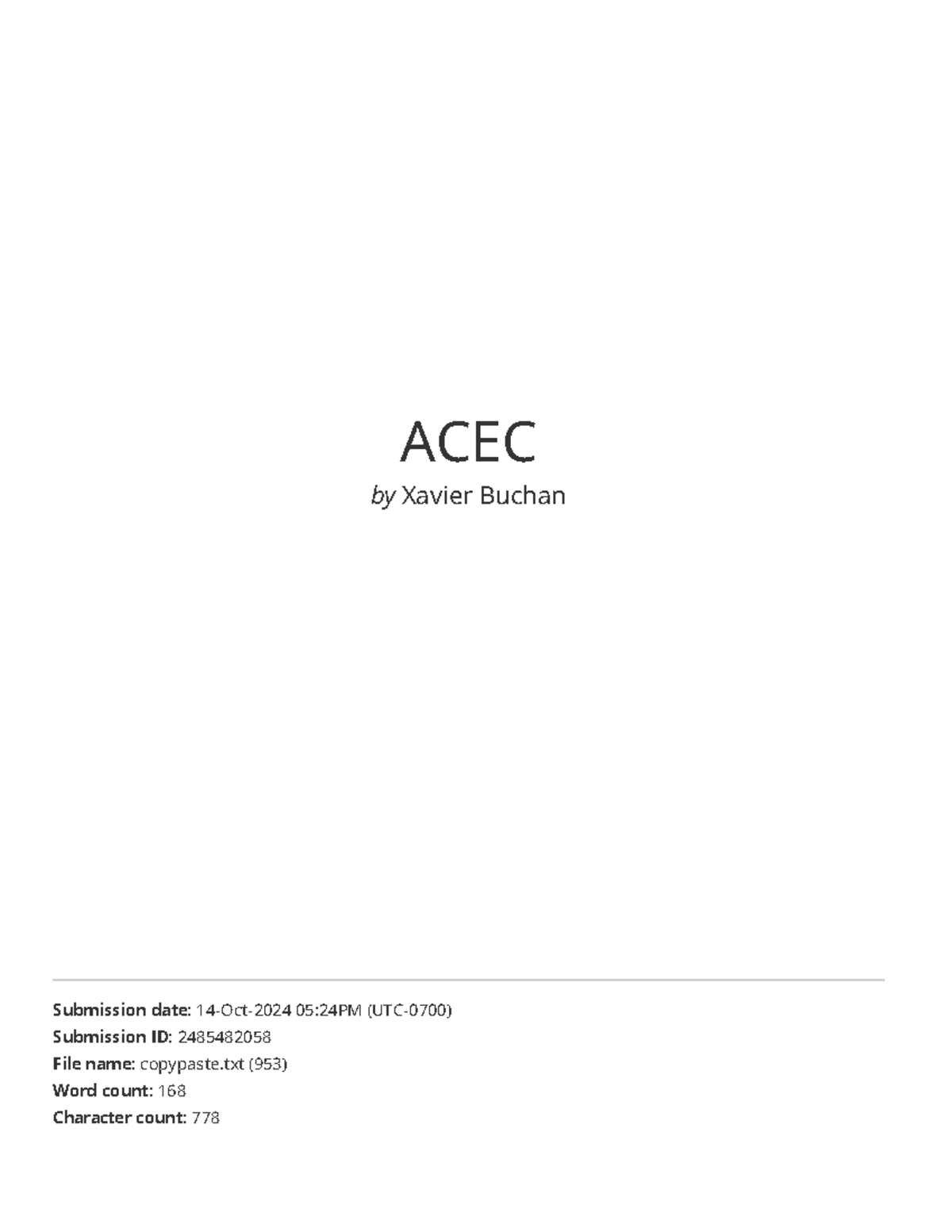 ACEC - ersrresre - ACEC by Xavier Buchan Submission date: 14-Oct-2024 ...