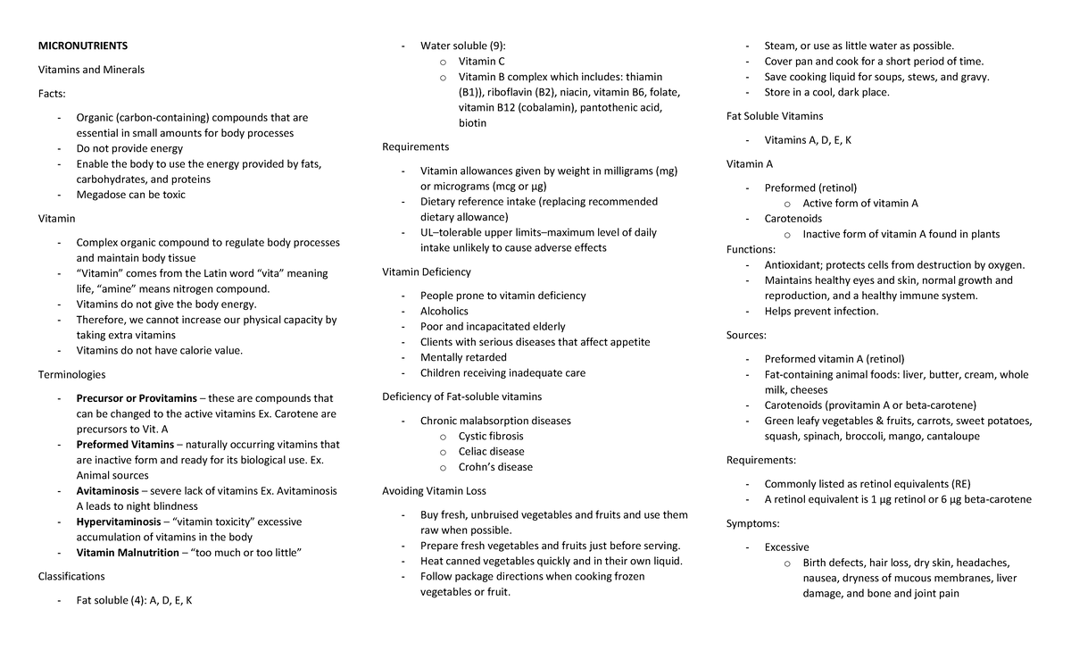 NCM 105 Finals Notes Macro AND Nutrition CARE Process Final 1 5 ...