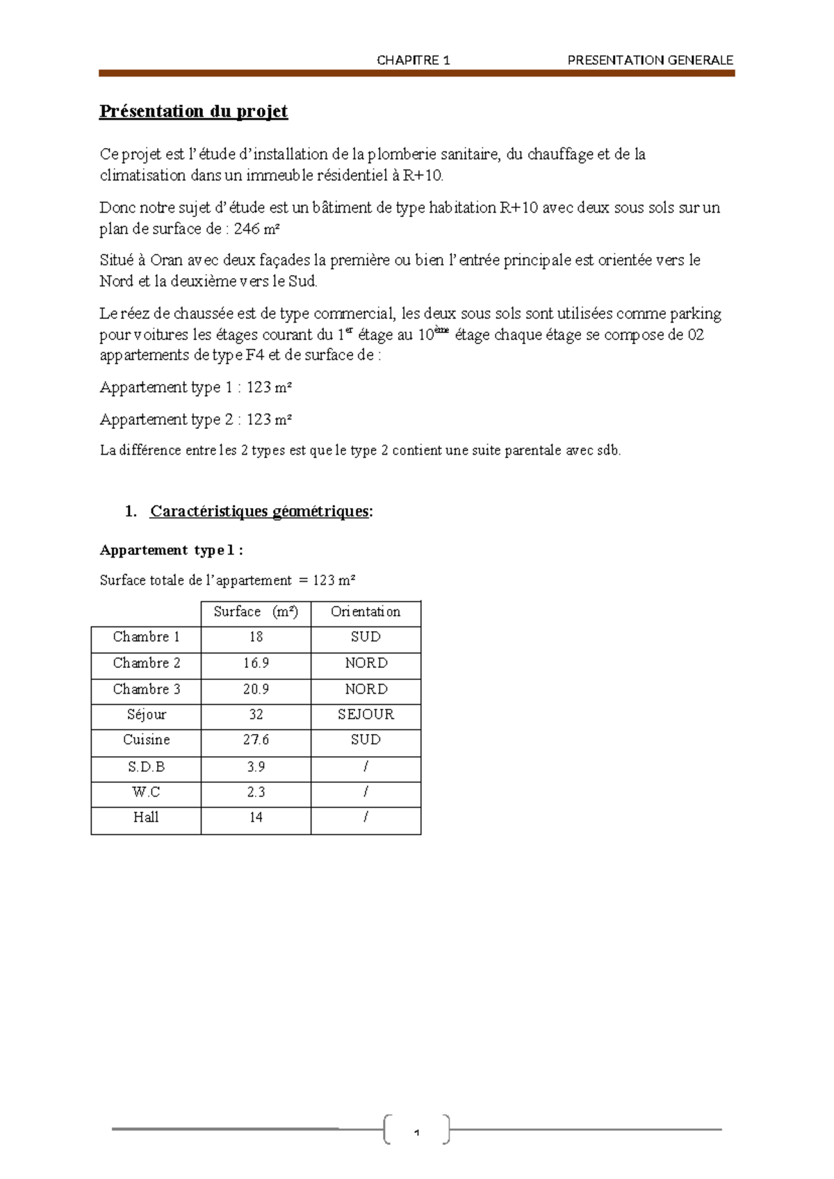 Chapitre 1 g Ã©n Ã©ralit Ã©s finale 2 - Présentation du projet Ce projet est l’étude - Studocu