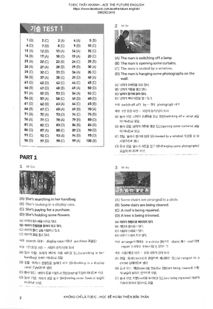 Ngữ pháp 1 - NGỮ PHÁP - Nơi cuối cùng bạn học TOEIC BÀI TẬP NGỮ PHÁP 1 1. Mr. Know was selected ...