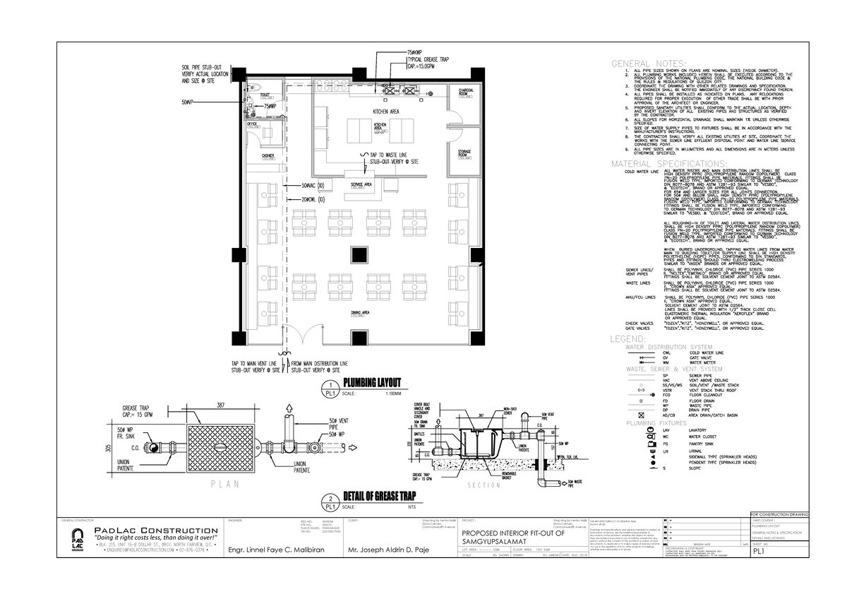 PL1 - ads - THIS DRAWING IS COPYRIGHT ENGINEER: CLIENT : PROJECT ...