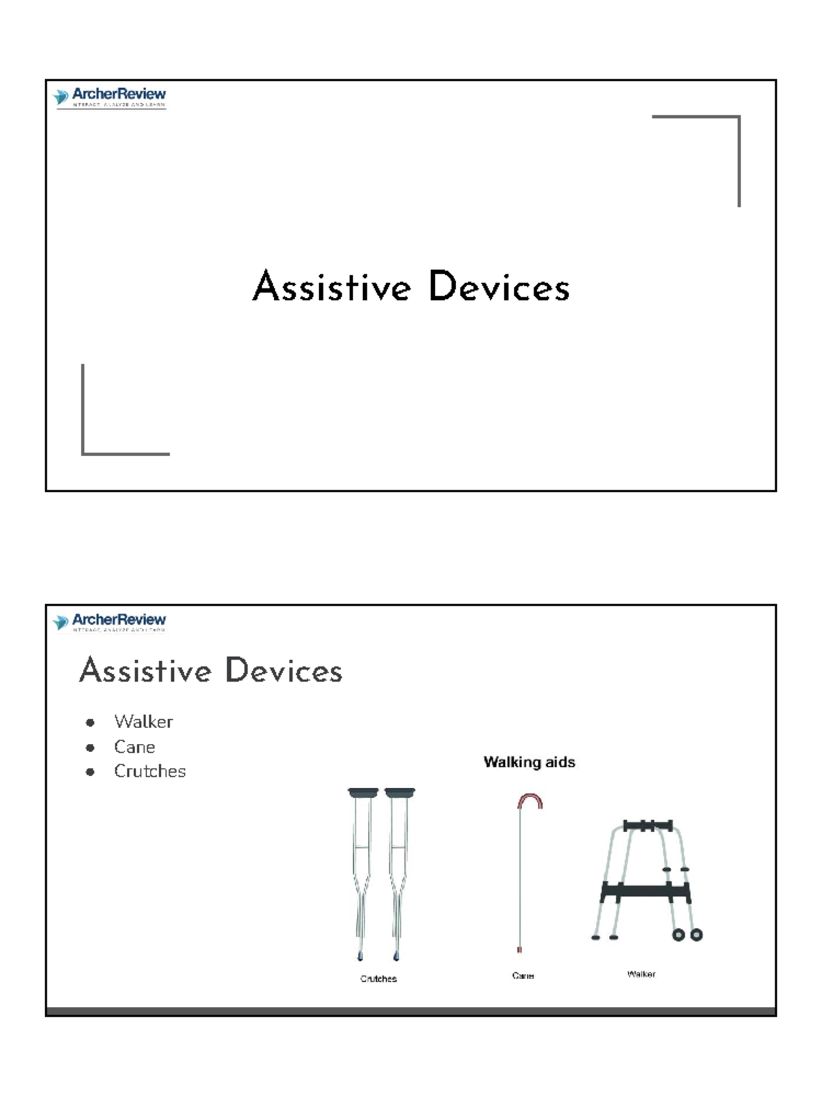 Assistive Devices - Assistive Devices Assistive Devices Walker Cane ...
