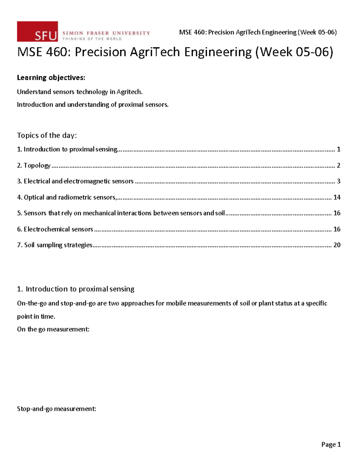 Handout wk05-06 - Lecture note week 05 - MSE 460 : Precision AgriTech ...